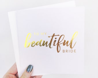 To My Bride on Our Wedding Day Card Bride Card Bride Gift