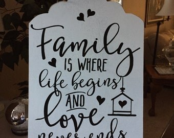 Family quote signs | Etsy