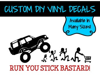 Stick figure decals | Etsy