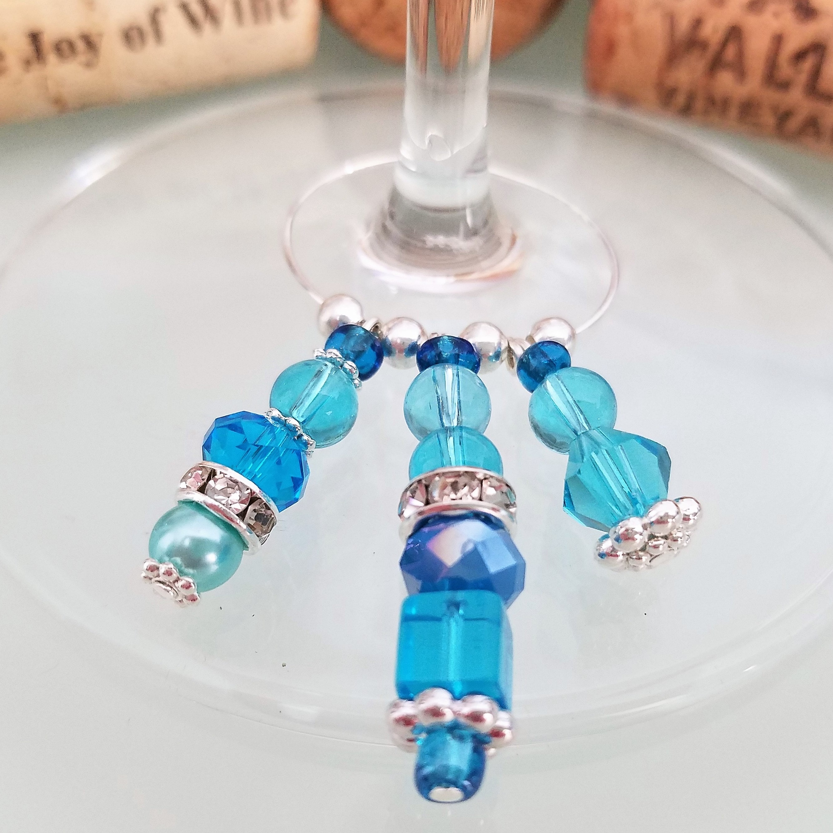 Wine Glass Charms & Home Decor by LasmasCreations on Etsy