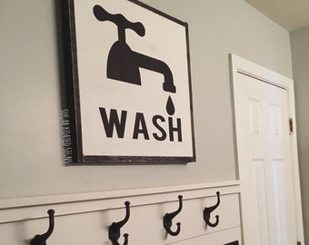 Wash your hands sign | Etsy