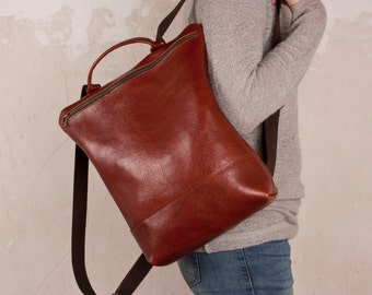 Leather backpack | Etsy