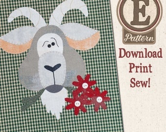 Goat quilt pattern | Etsy