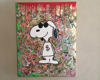 Snoopy painting | Etsy