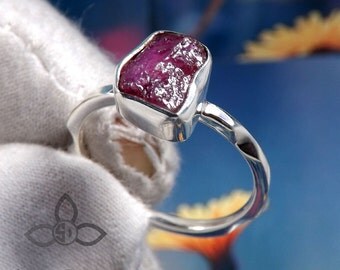 Rough gemstone ring | Etsy