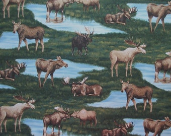 Moose fabric | Etsy