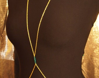 Unique body chain jewelry related items | Etsy