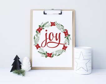 Joy christmas sign | Etsy