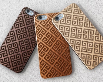 Lion face Real Wood Laser Engraved iPhone Case Wood by cutly