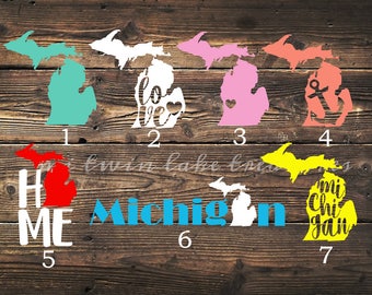 Michigan car decal | Etsy