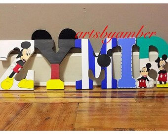 Mickey mouse letters | Etsy