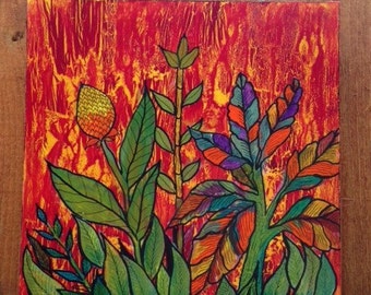 Bright colored art | Etsy