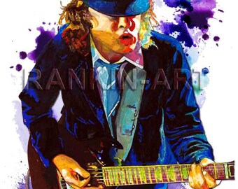Angus young | Etsy
