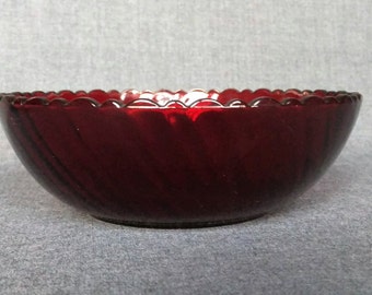 Red depression glass | Etsy