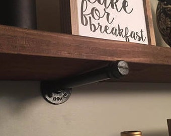 Pipe Hangers for Industrial Floating Shelves Blind Wood Shelf