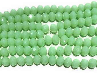 mint green glass quartz beads crystal beads for jewelry