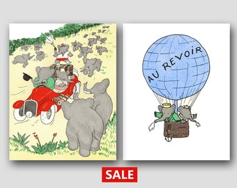 Unique babar print related items | Etsy