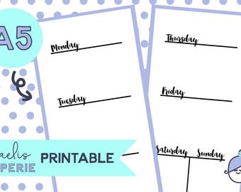 Cursive calendar | Etsy