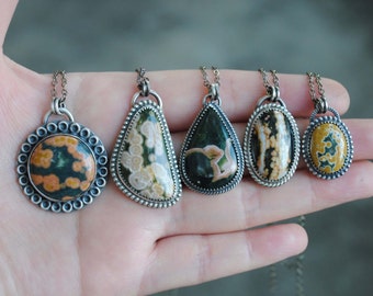 Jasper necklace | Etsy