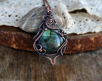 Labradorite necklace | Etsy