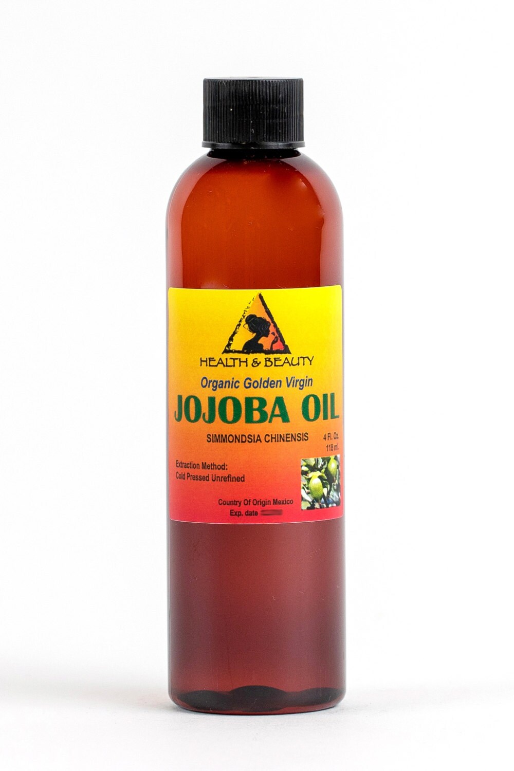 4 oz JOJOBA OIL GOLDEN Organic Carrier Unrefined Cold Pressed