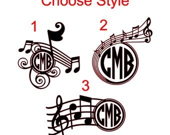 Music monogram | Etsy