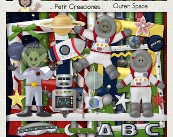 Outer space clipart | Etsy