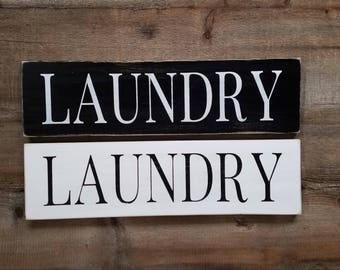 Wood laundry sign | Etsy