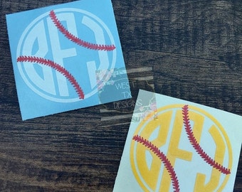 Softball decal | Etsy