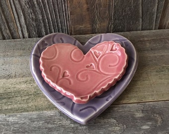 Heart shaped plates | Etsy