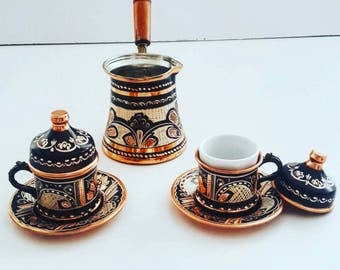 Turkish coffee set | Etsy
