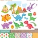 Dinosaur Digital Clipart and Papers