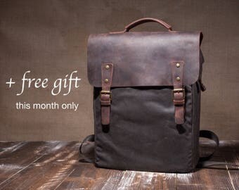 Leather backpack | Etsy