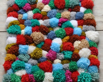 Pom pom rug | Etsy