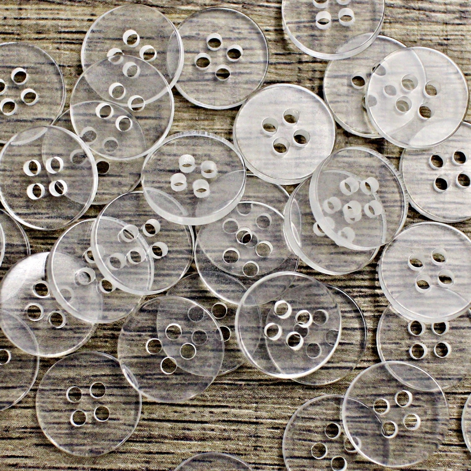 4H Clear Transparent Button Backing Jigger Sewing Crafts Knopf(Lot of ...