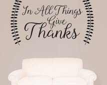Unique give thanks vinyl related items | Etsy