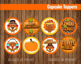 Fall cupcake toppers | Etsy