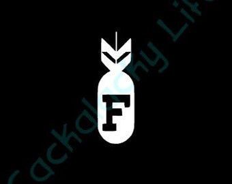 Items similar to F Bomb Metal Sign Man Cave Military Decor Motorcycle ...