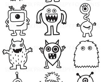 Scary clipart | Etsy