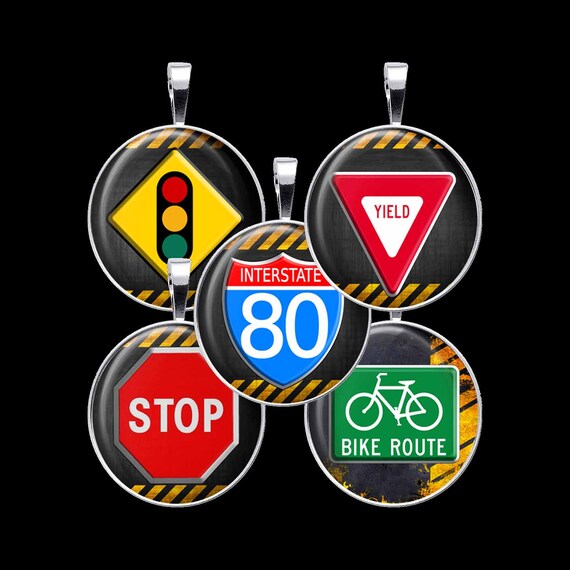 Street Signs Digital Collage Sheet DCC018 Traffic Signs