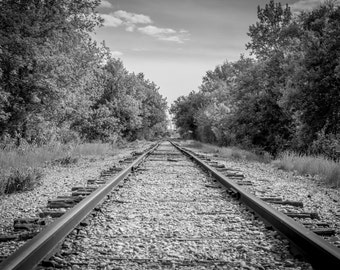 Items similar to Railroad Photo, "Mirror Rail," Railroad Tracks ...
