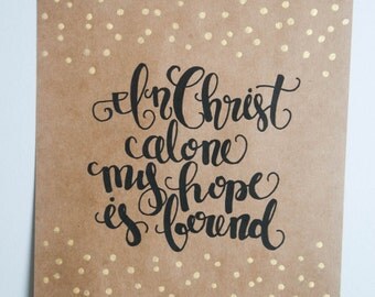 In christ alone | Etsy