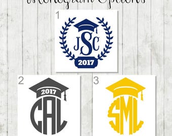 Graduation cap decal | Etsy