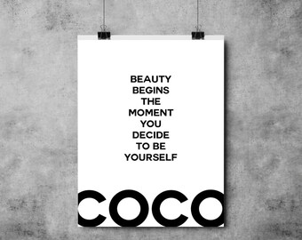 Coco chanel quotes | Etsy