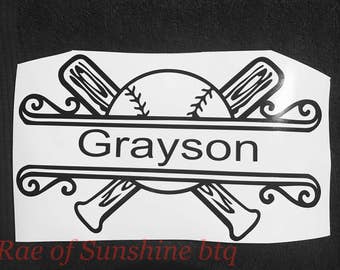Baseball car decal | Etsy