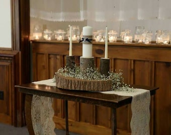 Rustic unity candle | Etsy