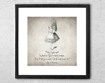 Alice in wonderland wall art | Etsy