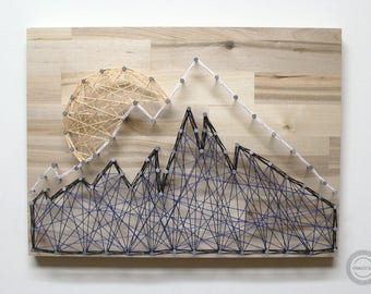 Mountain string art | Etsy