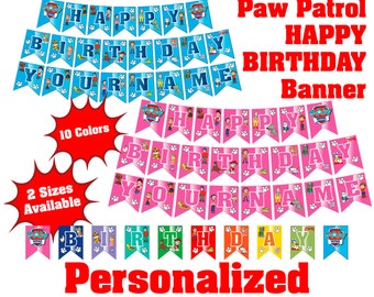 Paw patrol banner | Etsy