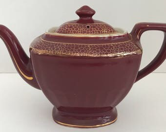 Maroon teapot | Etsy